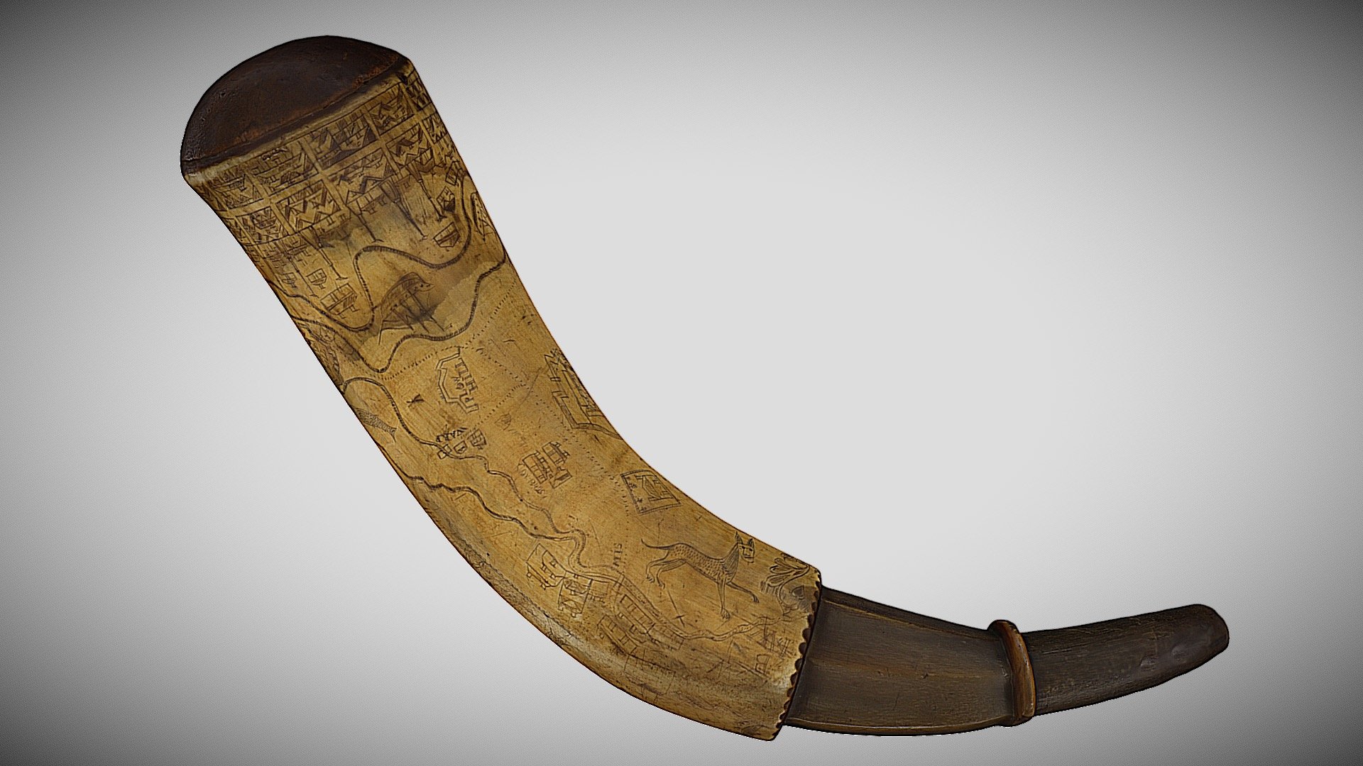 Powder Horn 1775 - Download Free 3D model by mnaglak [3b15665] - Sketchfab