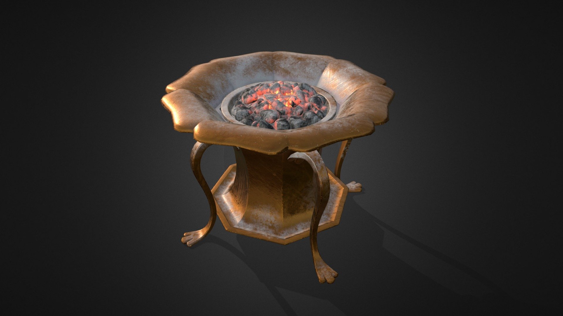 Charcoal burner - Metal Stand - Download Free 3D model by Najash ...