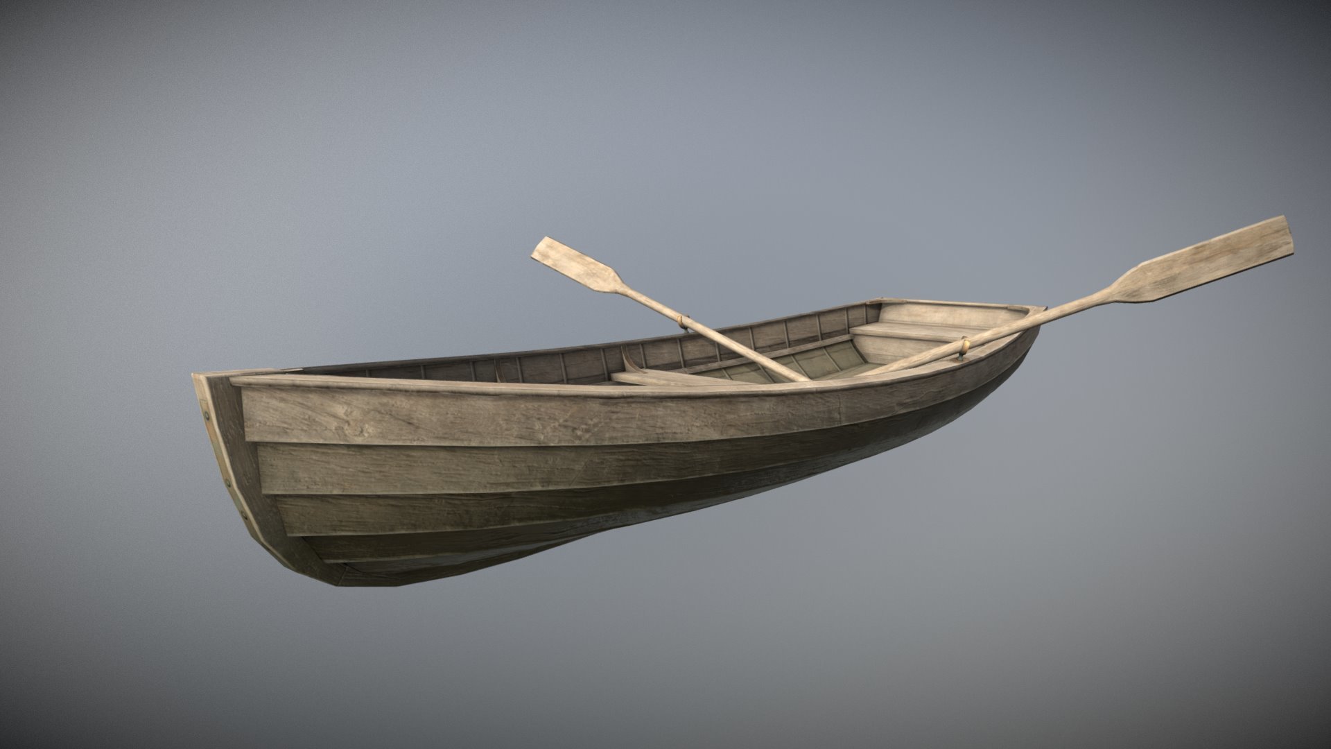 Old Wooden Rowboat - 3D model by Benjamin (@benjammin) [3b1dc7c ...