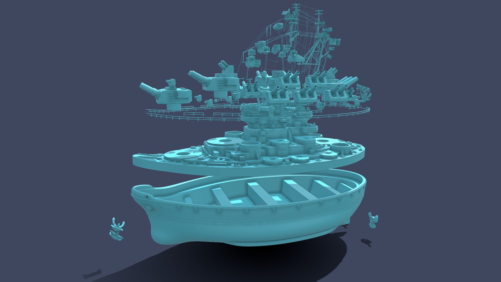 Missouri battleship (3d print) - Buy Royalty Free 3D model by ...