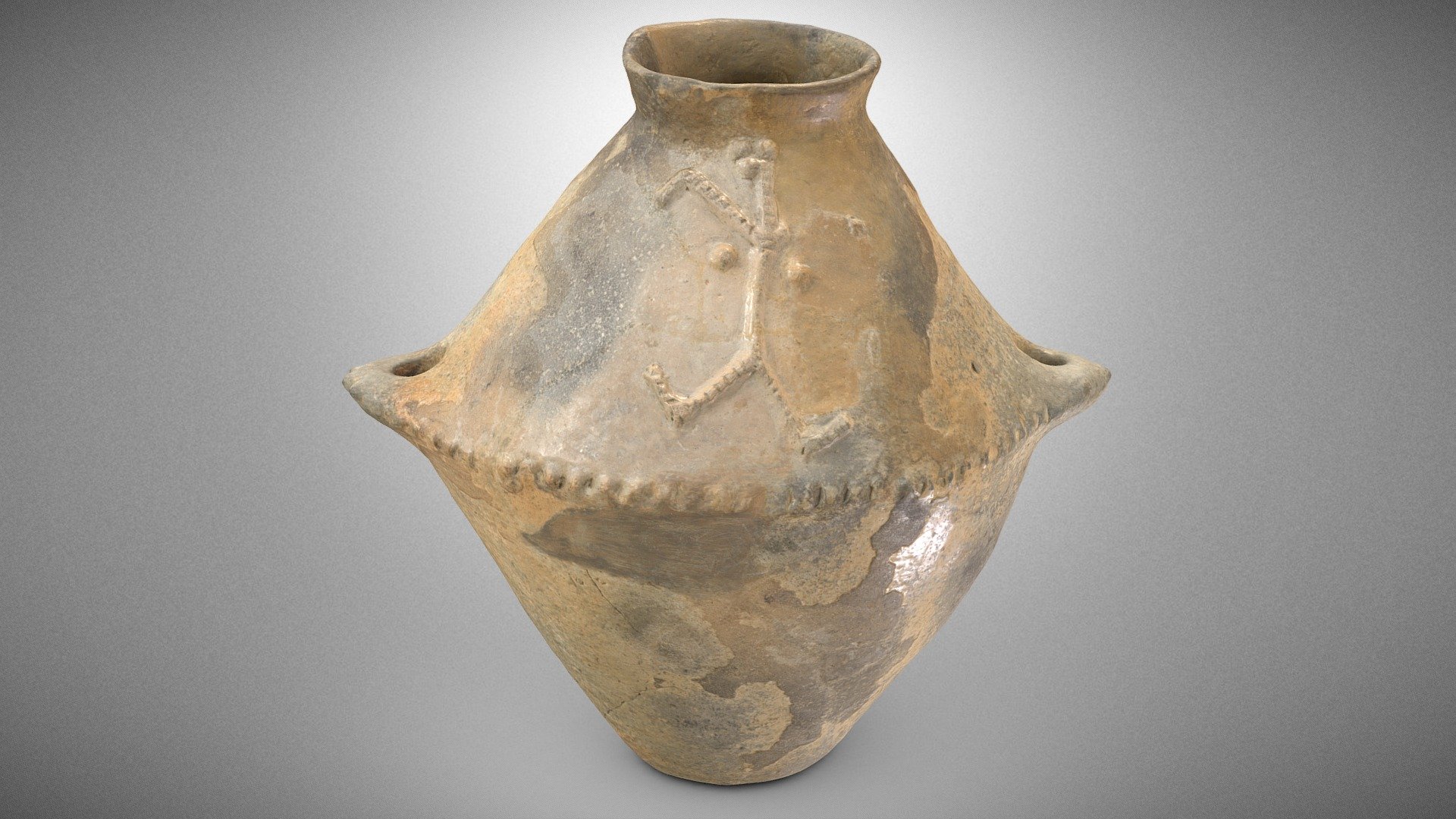 Clay amphora with the image of a woman - Download Free 3D model by ...