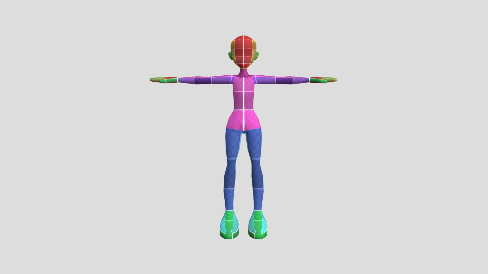 Retro Low Poly Base Mesh - 3D model by Keven (@KeyframeChef) [3b1ef26 ...
