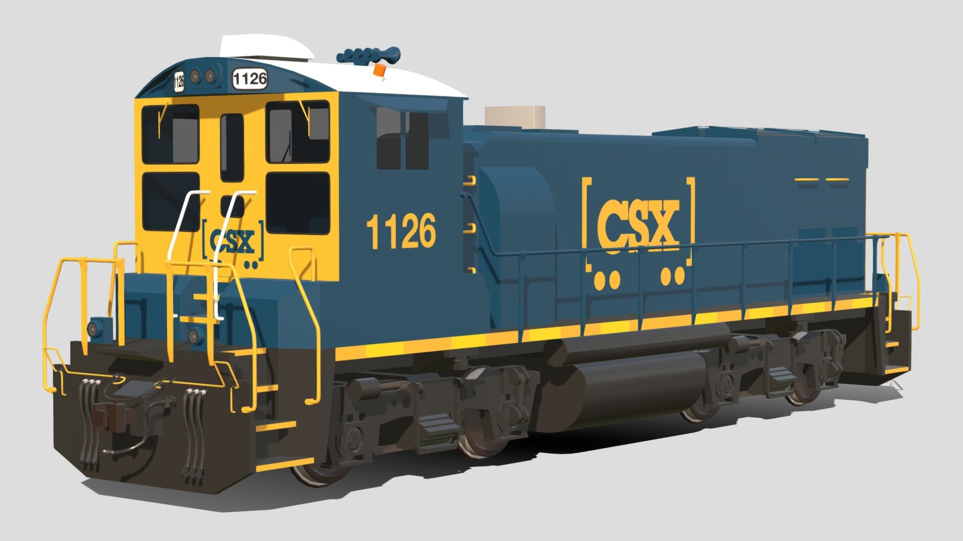 CSX EMD MP15T - Download Free 3D model by OUTPISTON [3b21f90] - Sketchfab