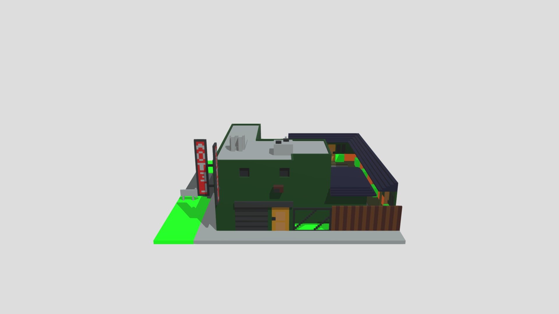 Motel Low Poly - Download Free 3D model by Lonit [3b267bc] - Sketchfab