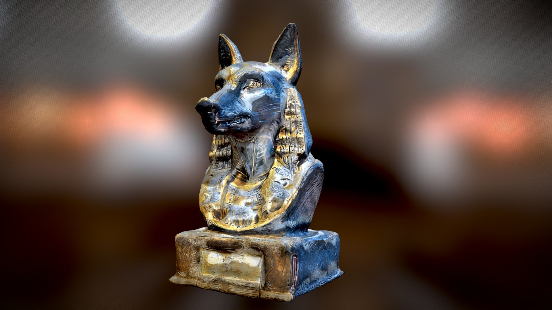 Sculpture Anubis Egyptian Wolf - Buy Royalty Free 3D model by PATH ...
