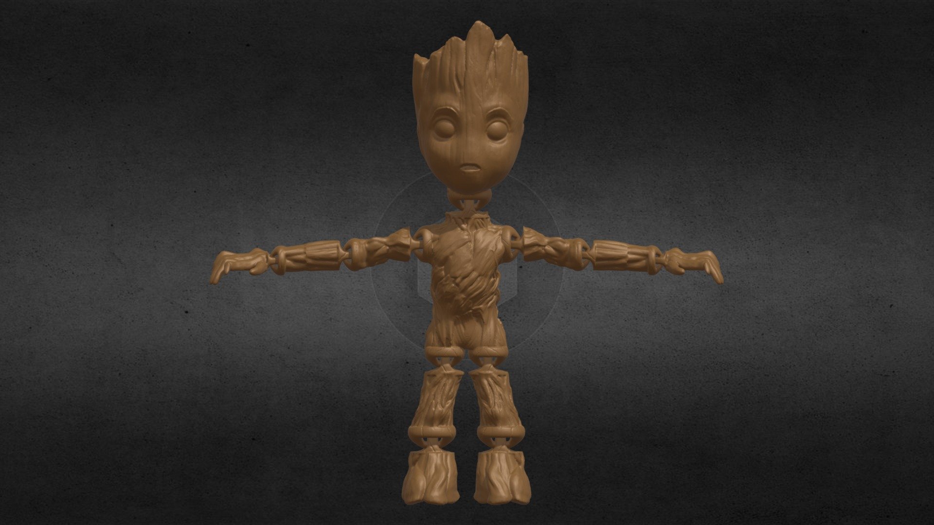 Groot cute flexi 3d print - 3D model by LaboratorioGiratorio [3b2d7aa ...