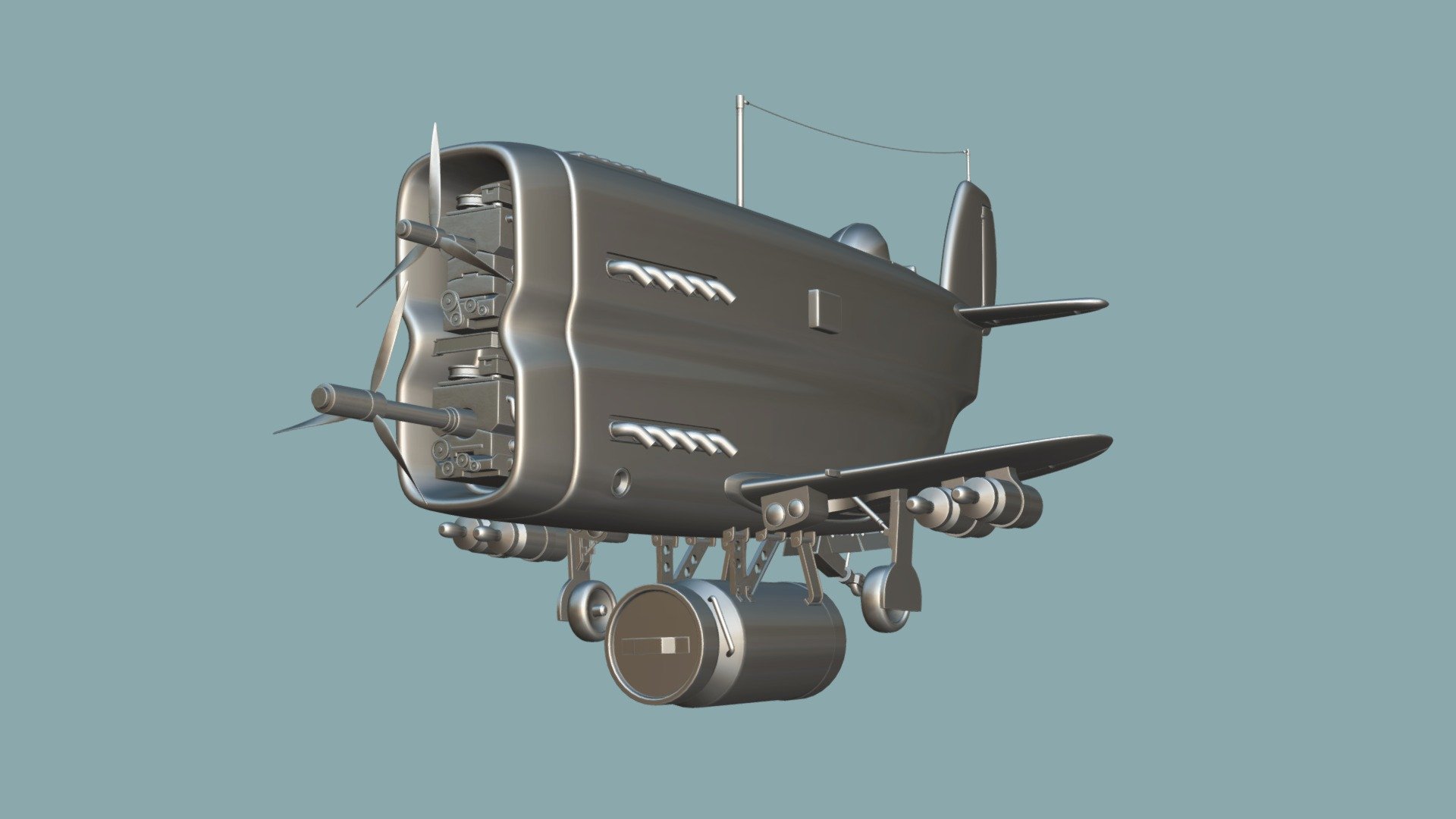 Stylized High Poly Airplane - 3D model by Evgeniy Radlov (@artzane ...