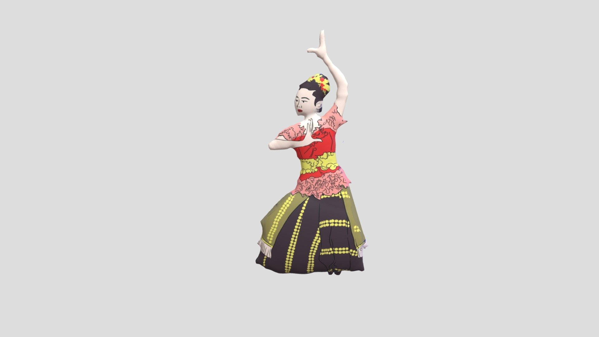 Tari Jaipong (Jawa Barat) - 3D model by alviraoktavia [3b32431] - Sketchfab