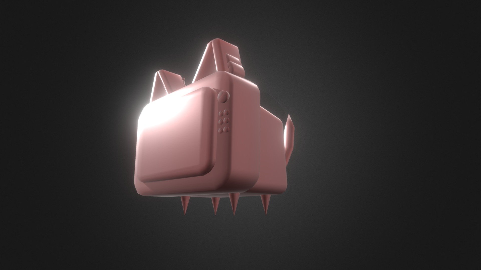Cat TV - 3D model by 69bits [3b332b8] - Sketchfab