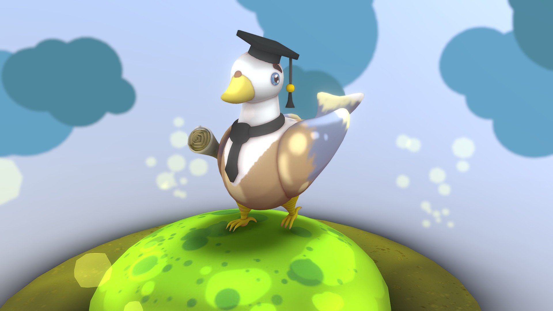 Pidgeon Graduation ! - 3D model by ErinRinArt (@Enkairin) [3b33bbc ...