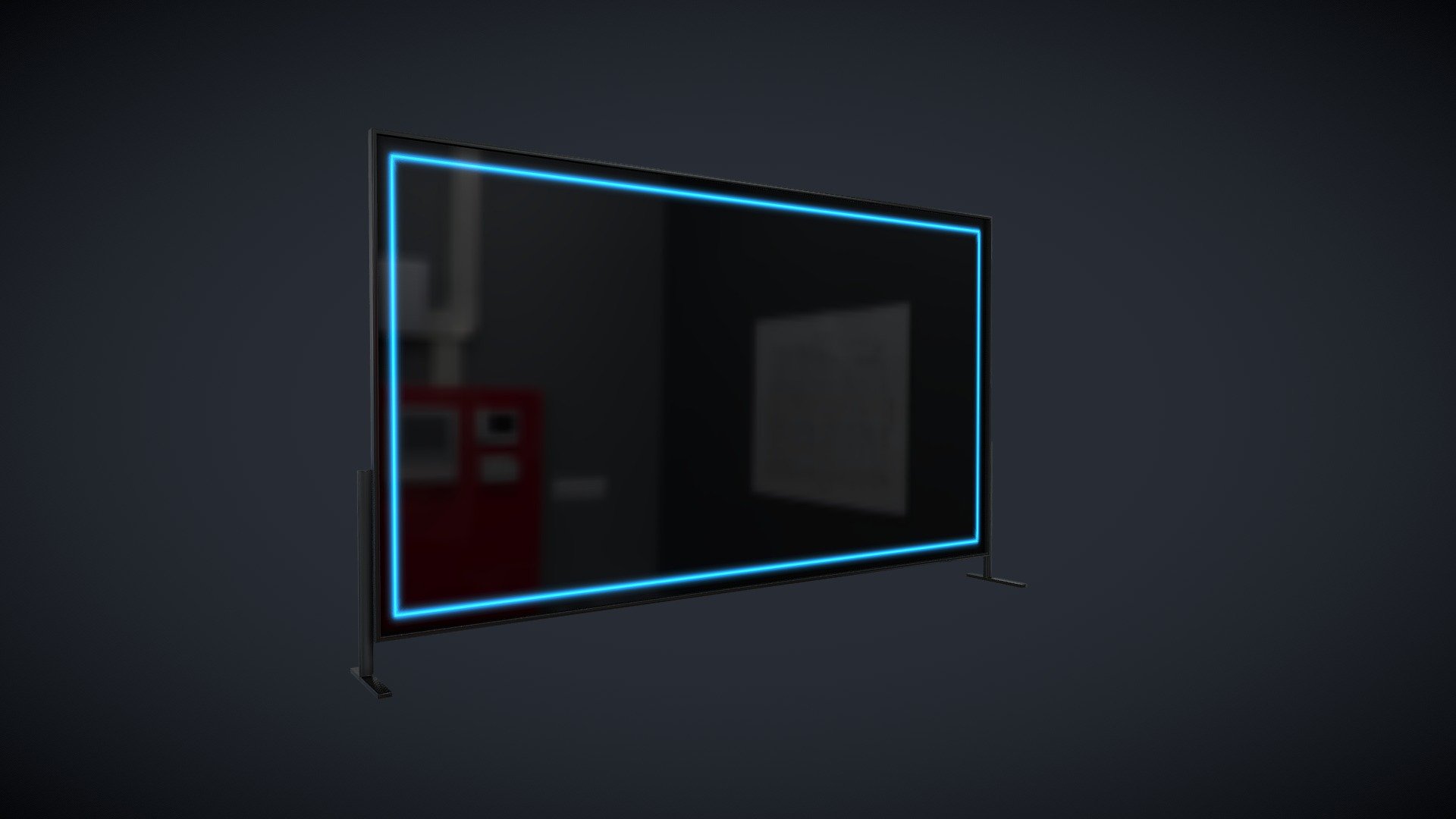 futuristic_TV_005_black_screen - 3D model by 3polies [3b35d13] - Sketchfab