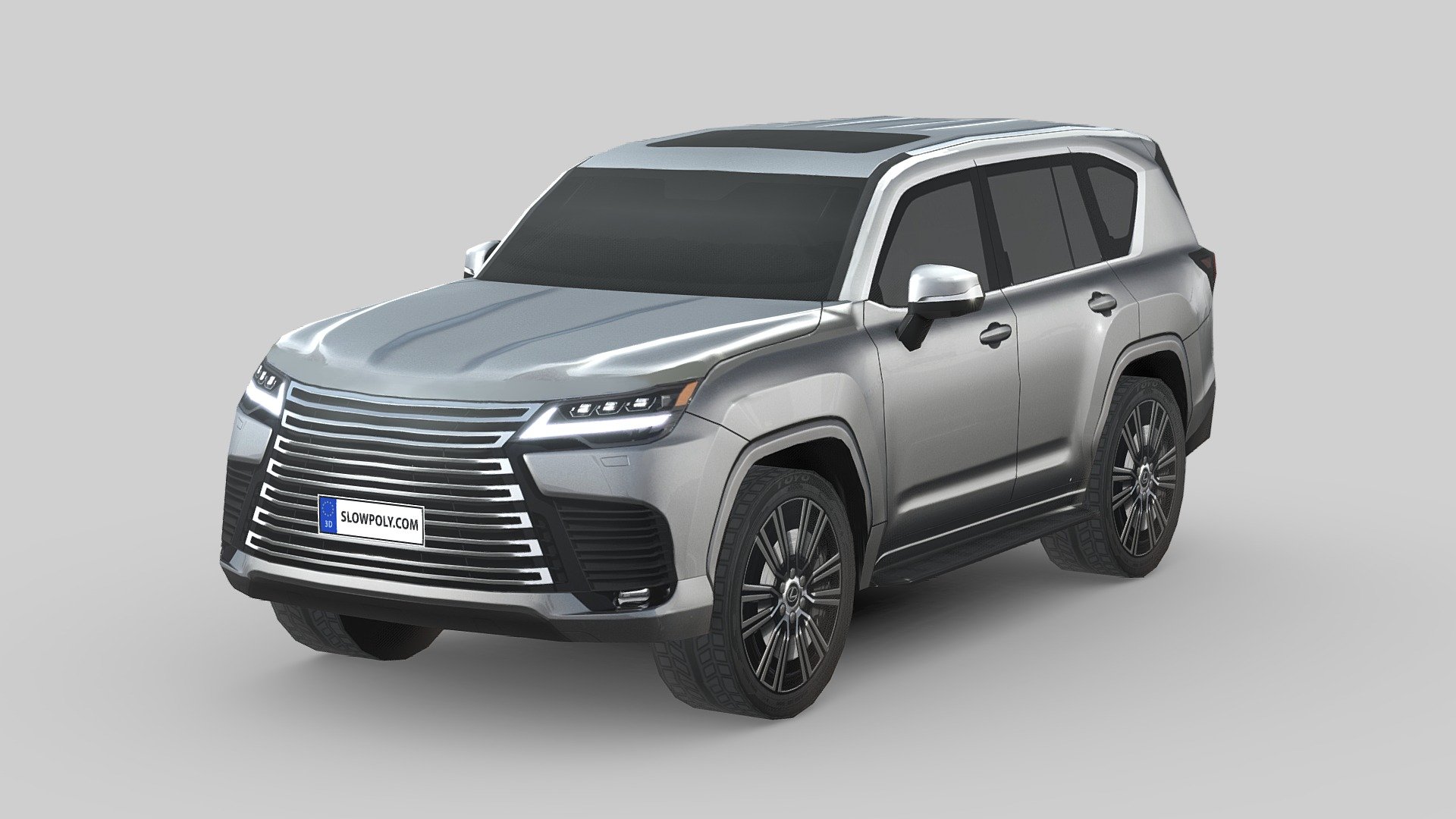 Lexus LX600 2022 - 3D model by slowpoly [3b37383] - Sketchfab
