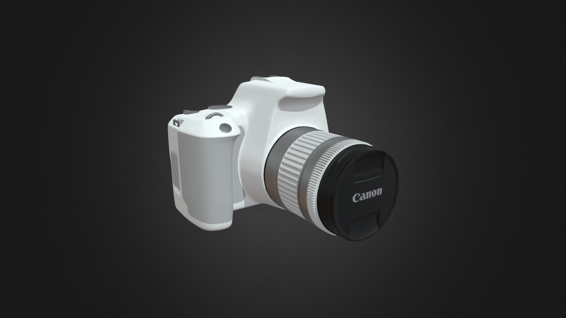 white canon camera (mid poly) - 3D model by Roy52 (@fodls34) [3b38fc0 ...