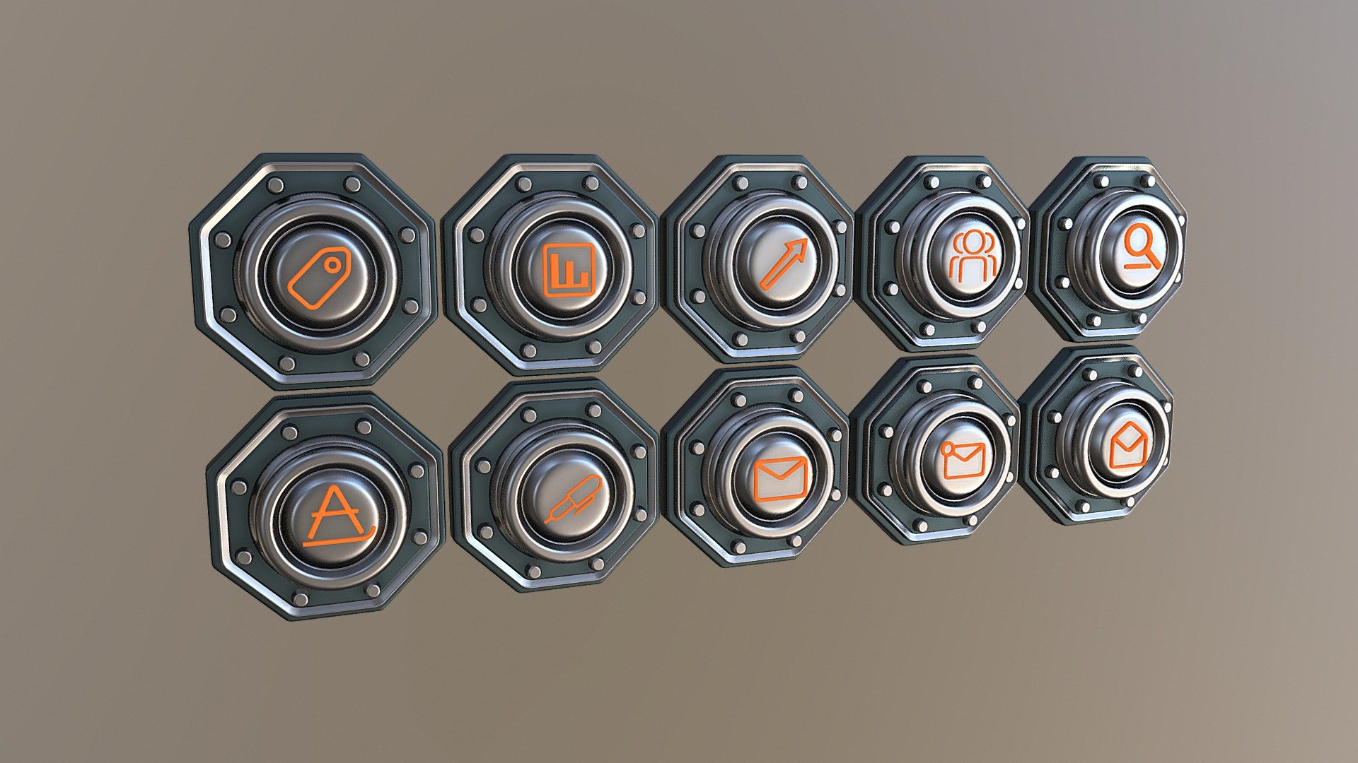 Icons - 3D model by 3D Chop Art (@3dchop) [3b3ca57] - Sketchfab