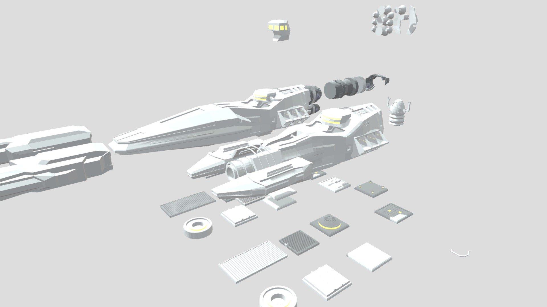 space ships parts - Download Free 3D model by tramkar [3b3ff9e] - Sketchfab