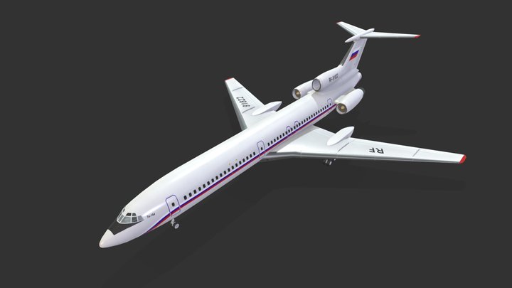 Tu-154 3D models - Sketchfab