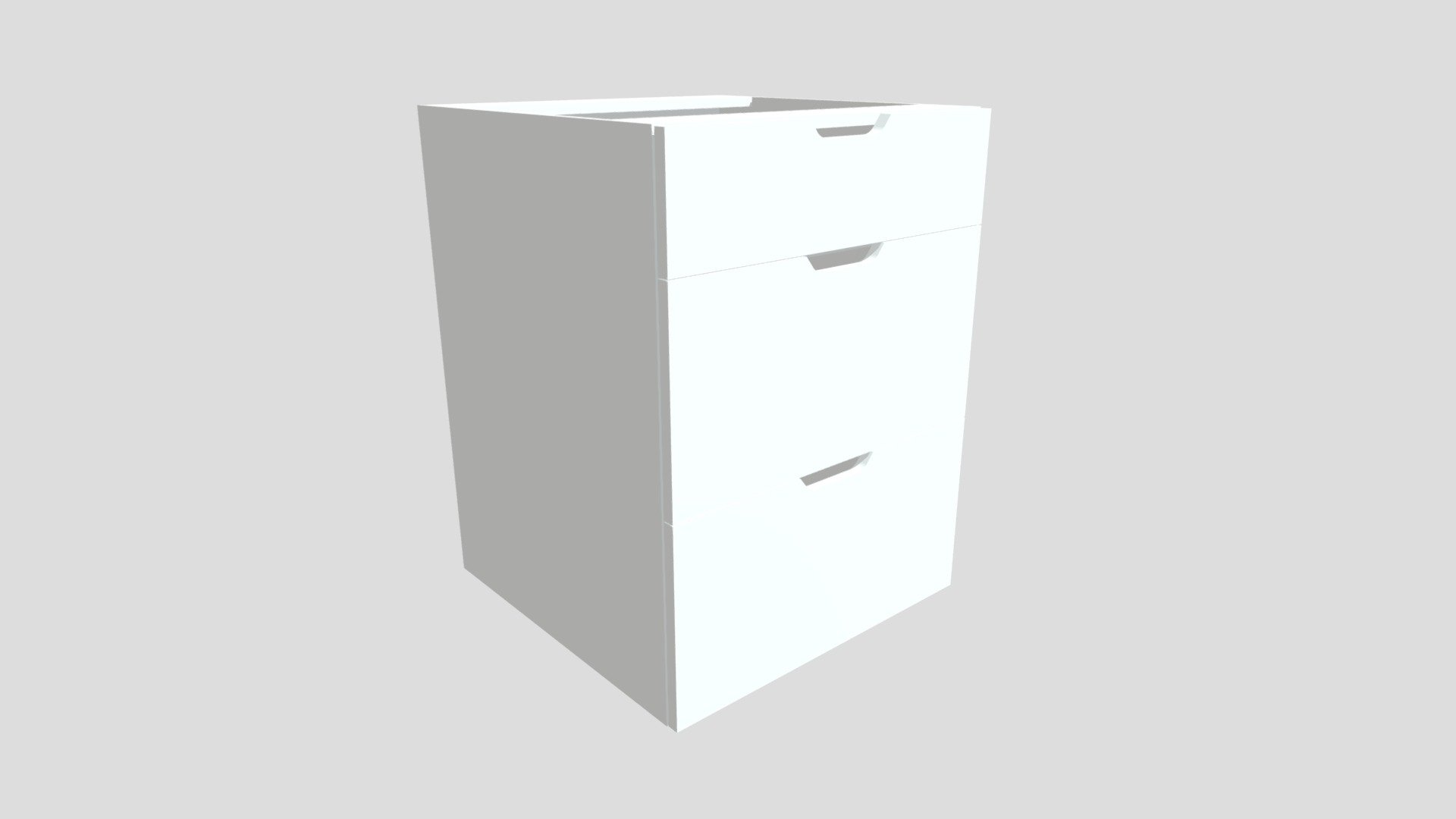 30036 - 3- Drawer Frameless Kitchen 600mm - Download Free 3D model by ...