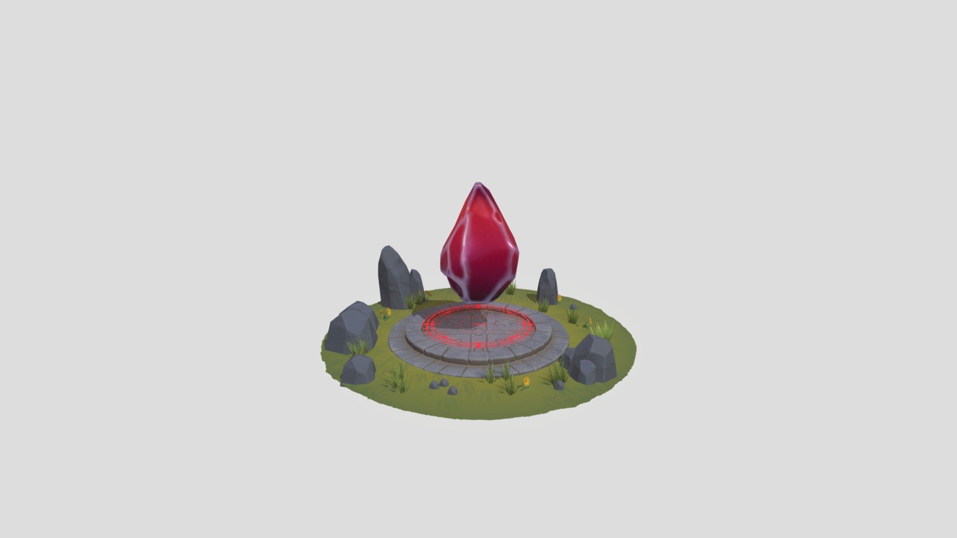 Stylized floating crystal diorama - 3D model by Cptopo [3b4a9a8 ...