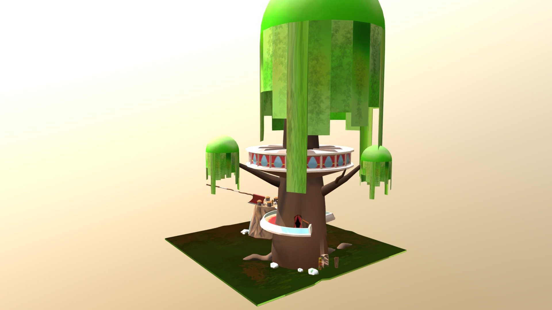 TreeHouse - 3D model by Xav (@reivax1701) [3b4c8ab] - Sketchfab