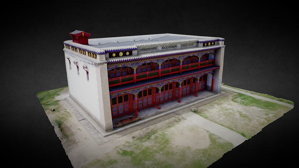 Tsetserleg (MNG) - Monastery - West Building - 3D model by Josef ...