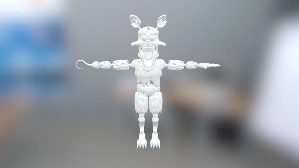 Nightmare Foxy - Download Free 3D model by Superevilspringtrap1738 ...