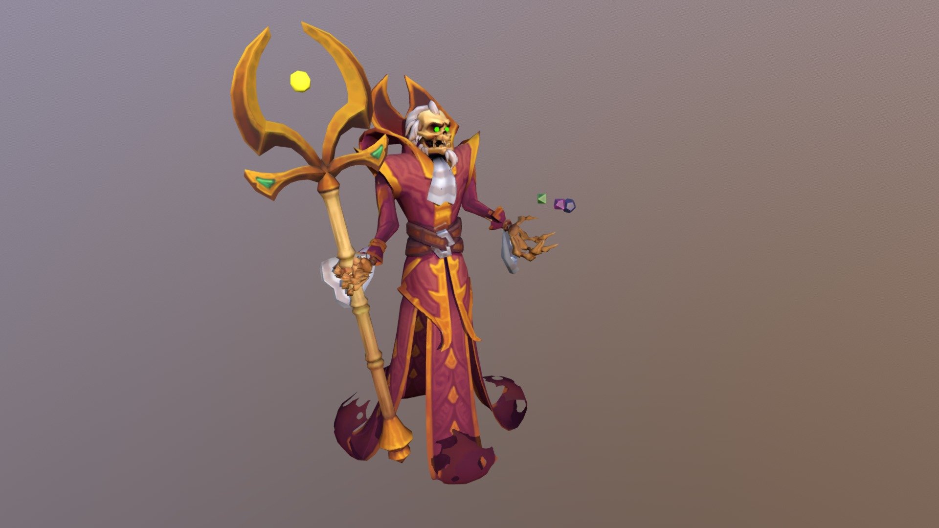 Skeleton Necromancer - 3D model by tomerabadi [3b5be7d] - Sketchfab