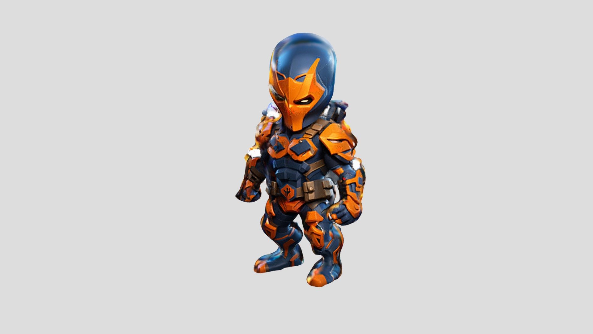 Blue and Orange Superhero Figure A small blue - Download Free 3D model ...
