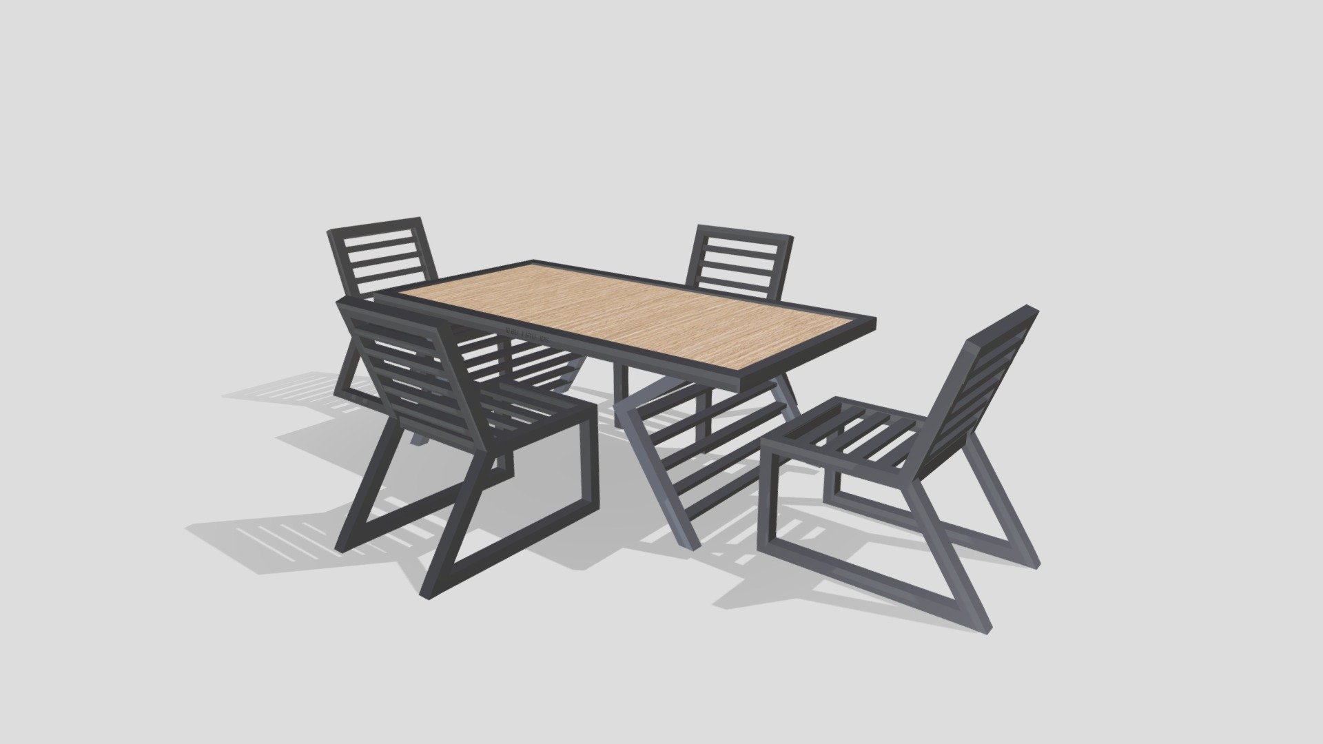 1 Set Meja & Kursi Seri 007 - 3D model by Budi Studios (@budistudios ...