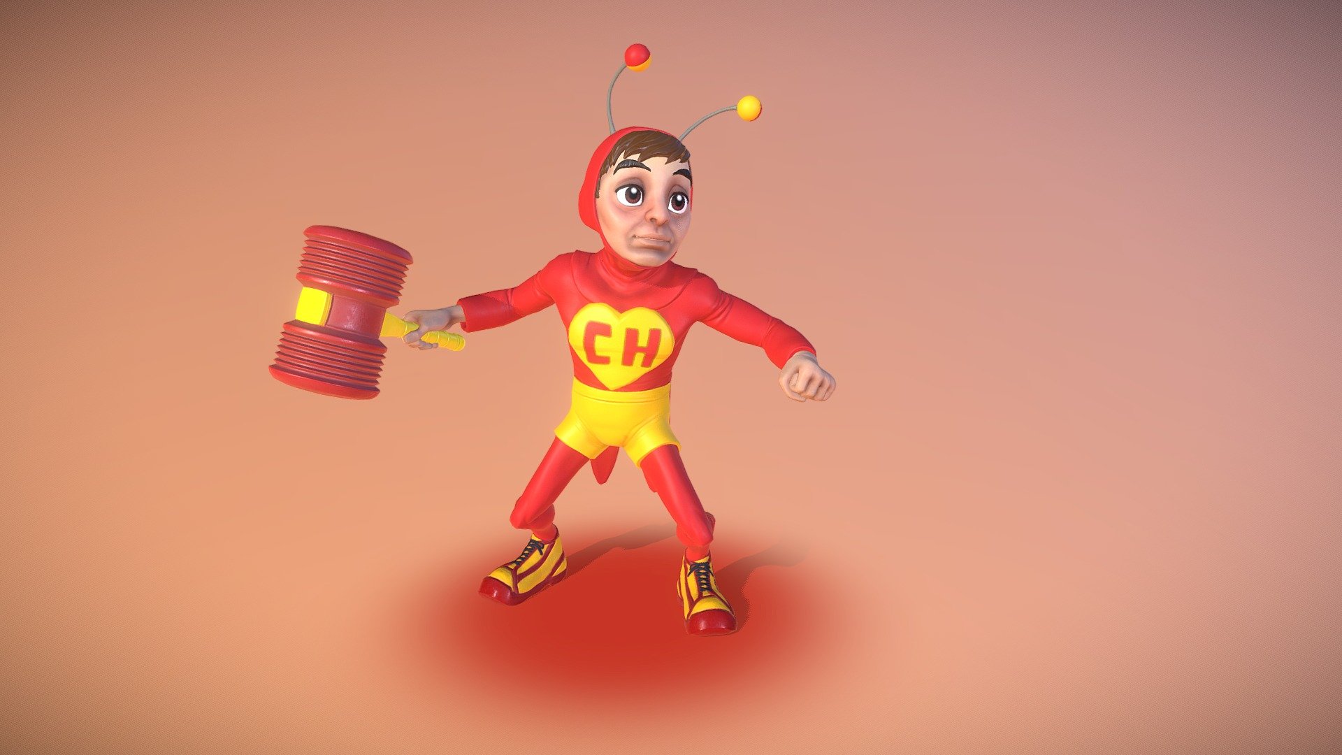El Chapulín Colorado - 3D model by Victor Estivador (@VictorEstivador ...