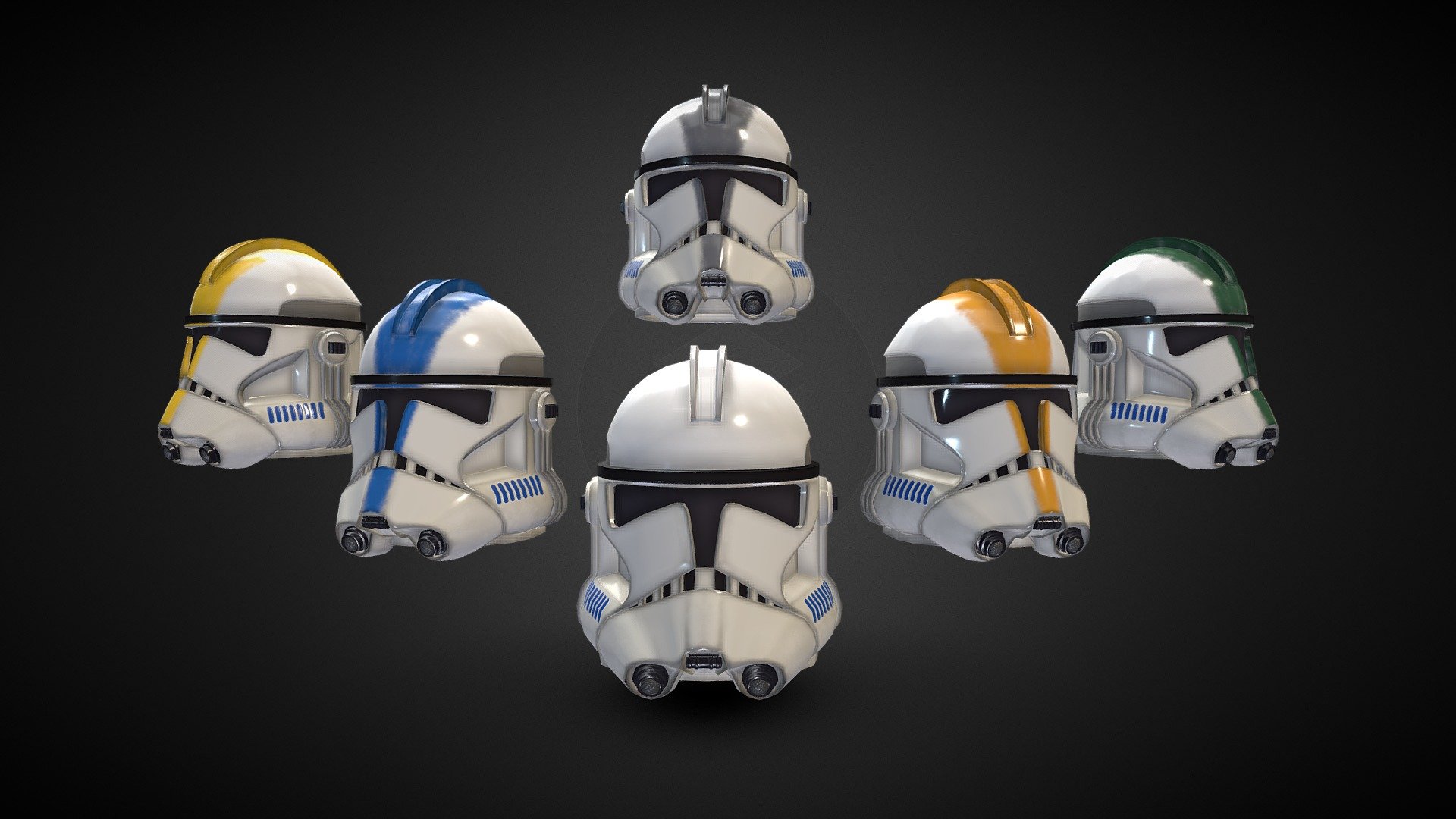 [Star Wars] Phase II Clone Helmets - 3D model by Adrian Wenek (@Adrian.Wenek) [3b68428] - Sketchfab