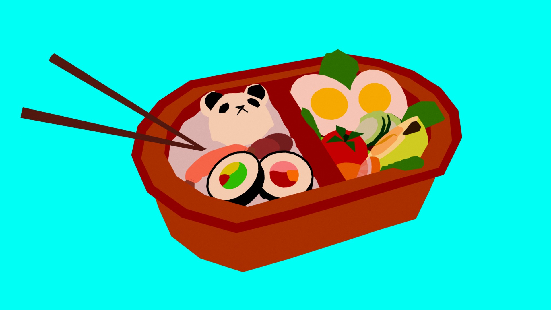 Bento Box 🍱 - 3D model by natnimations [3b6f107] - Sketchfab