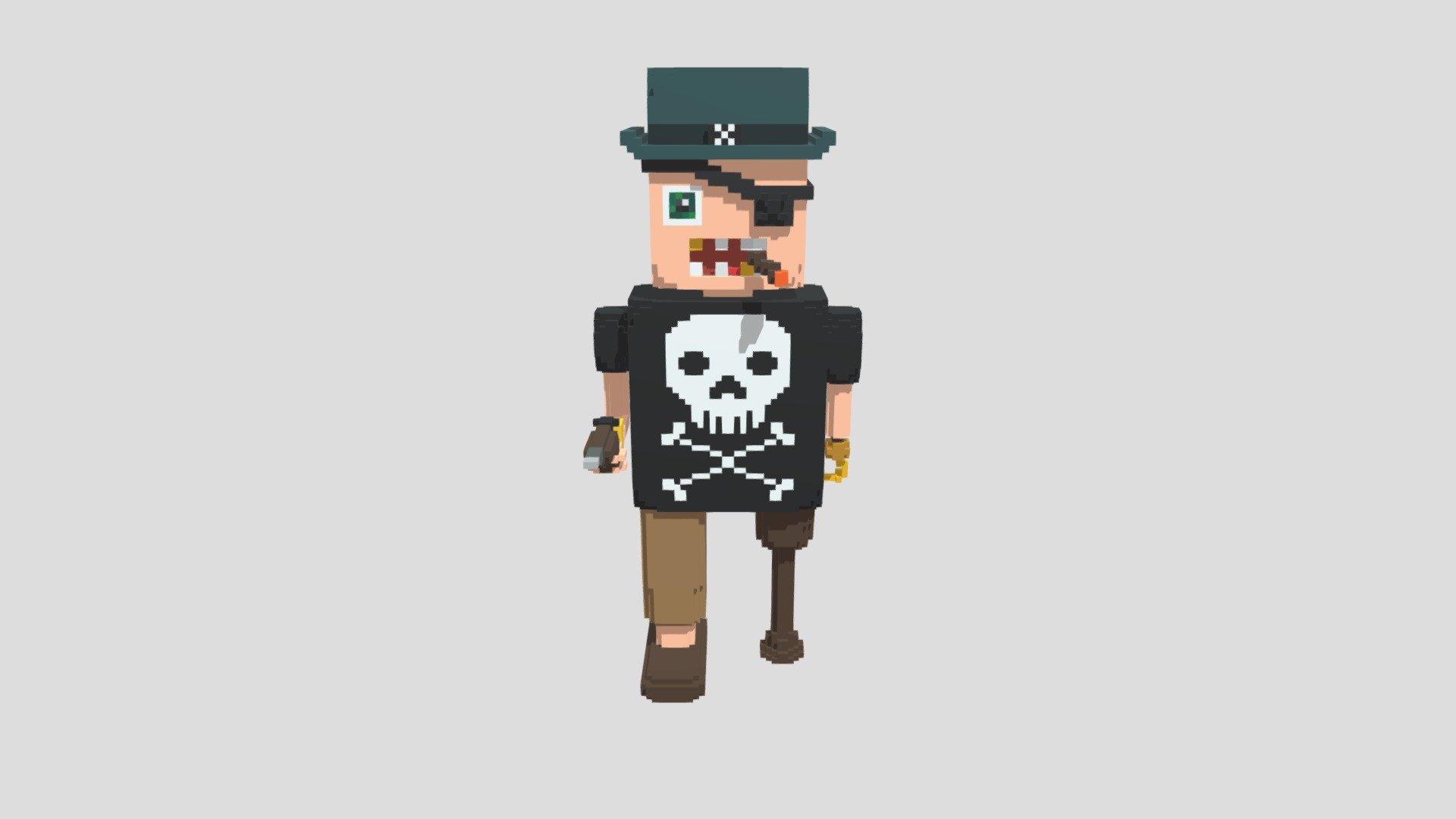 Pirate Voxel - 3D model by Lolitto [3b6fbd1] - Sketchfab