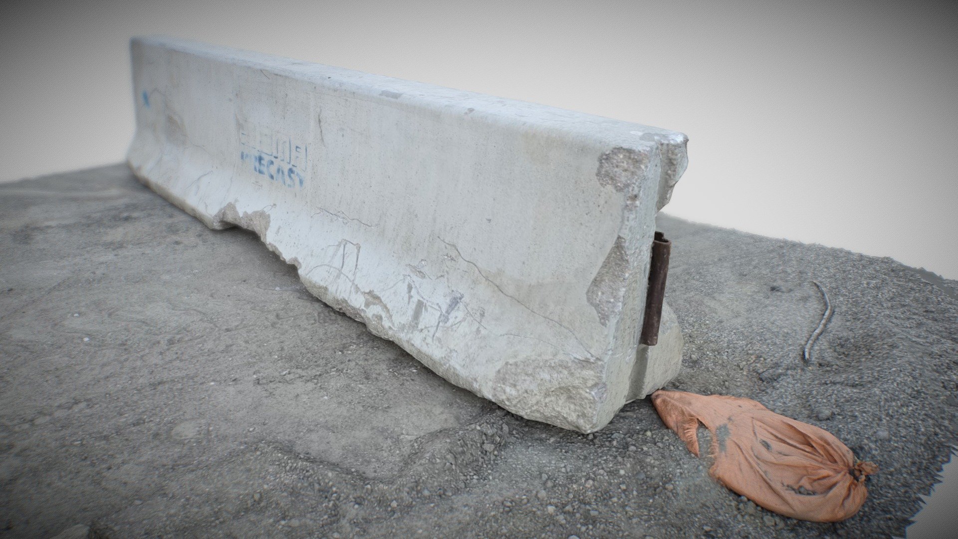 Concrete Cement Barrier Construction - Buy Royalty Free 3D model by ...