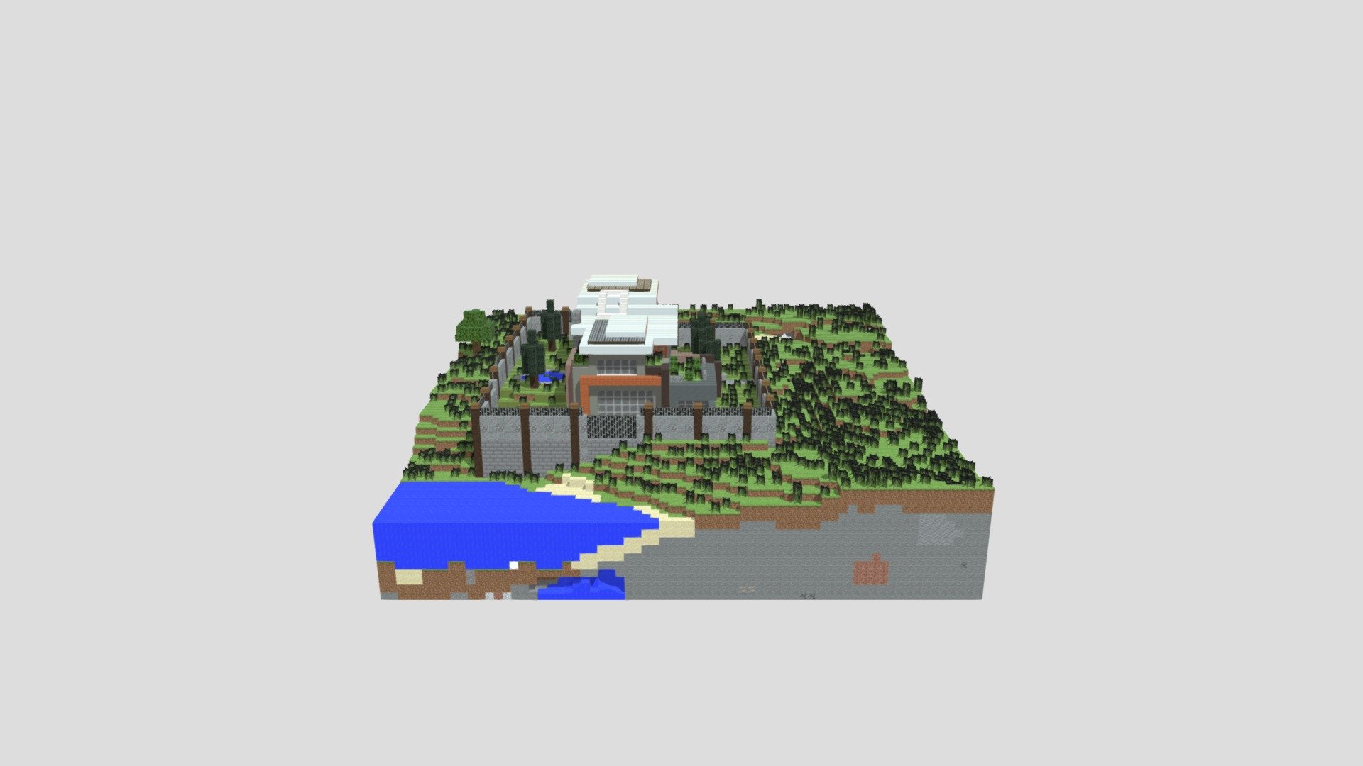 Minecraft Modern Small Home - Download Free 3D model by Bicraft ...