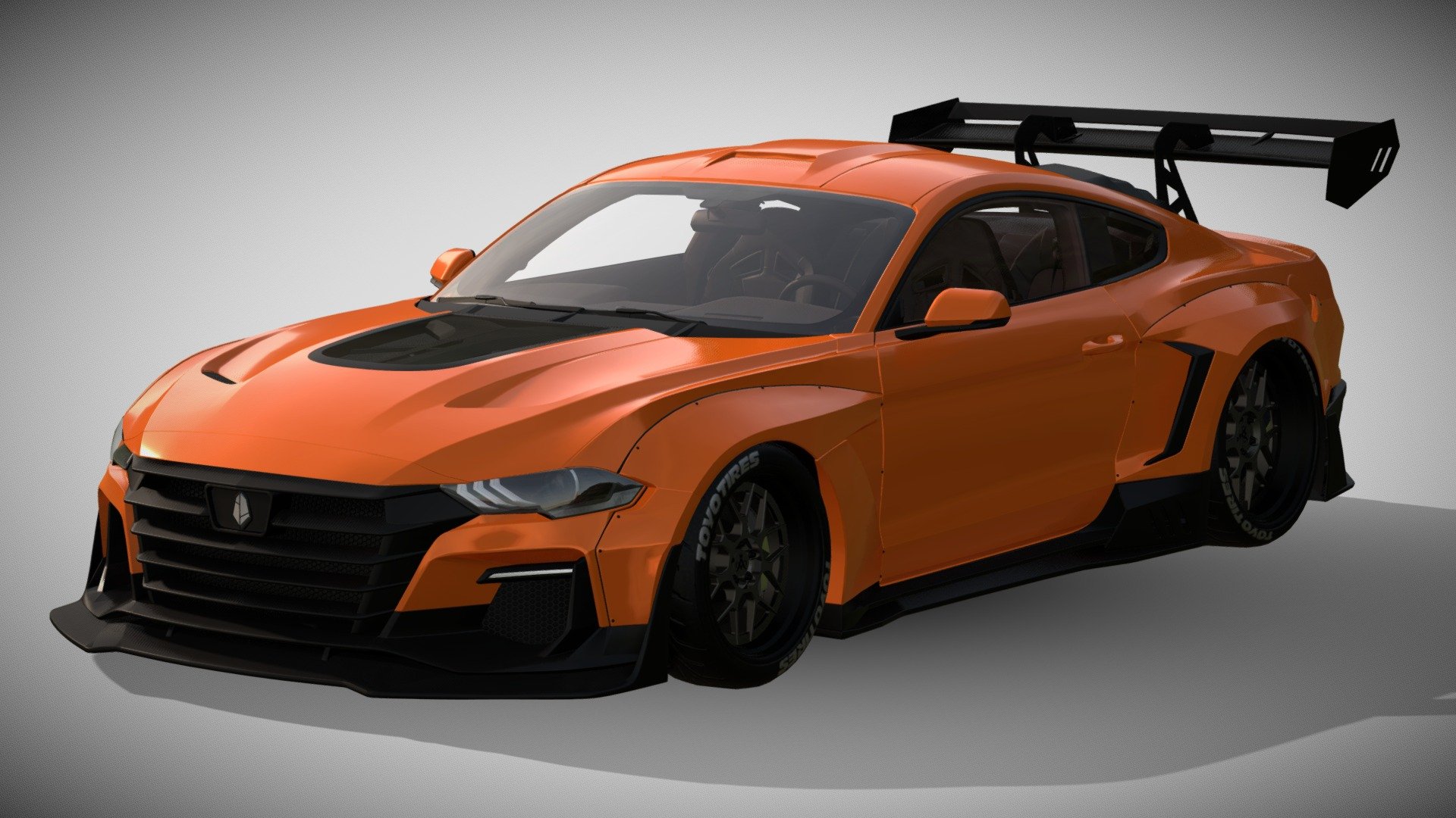 2018 Ford Mustang Robot Craftsman Widebody Kit - Download Free 3D model ...