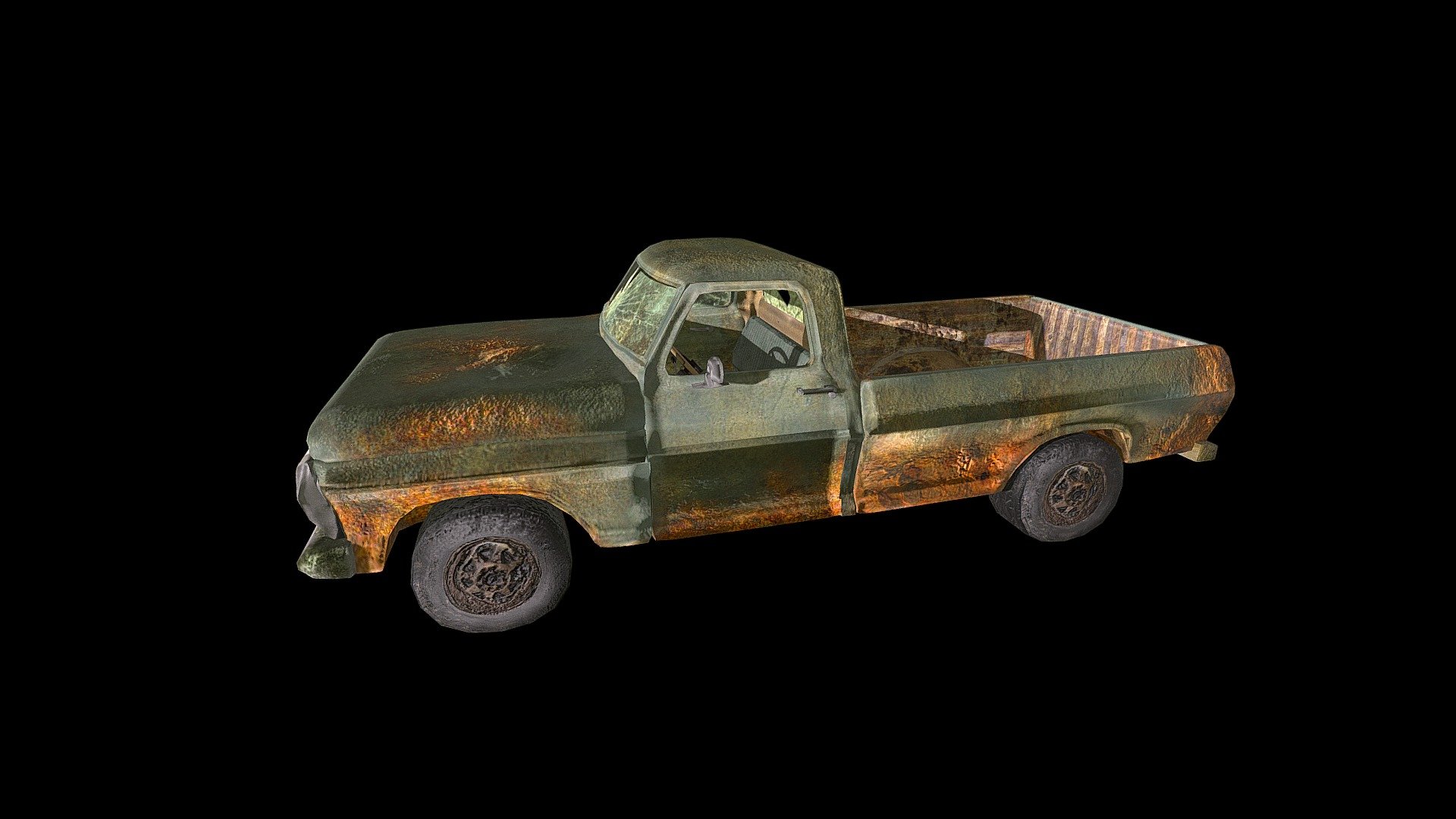 Wrecked Truck (low poly) - Download Free 3D model by olga_poloukhine ...