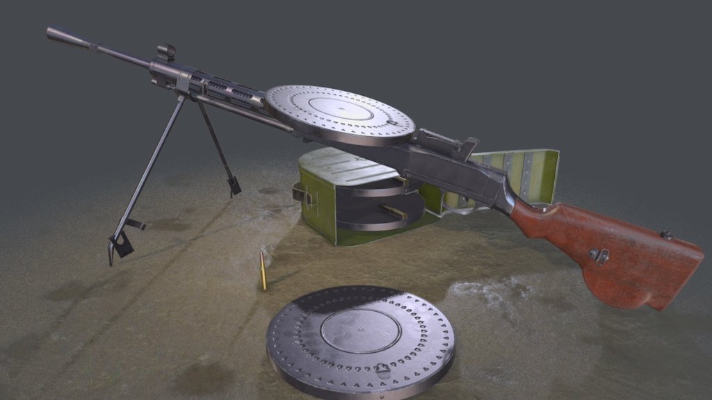 Degtyarev's machine gun infantry - 3D model by yazzzpanzerwaffe ...