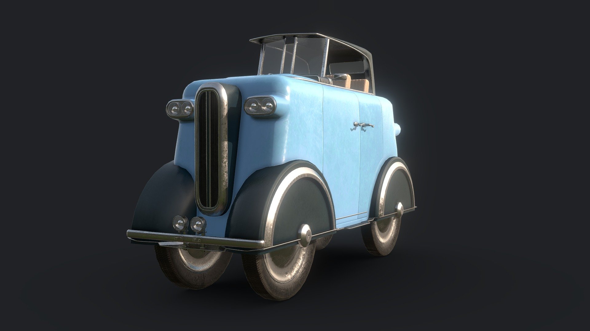 Retro car - Download Free 3D model by DumitriyL [3b7a3dd] - Sketchfab