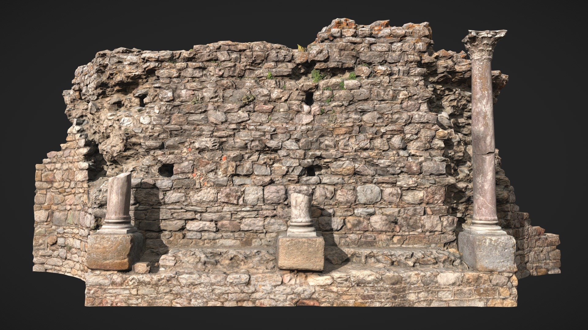 Castle Wall Ruin Scan 03 - Buy Royalty Free 3D model by Pers Scans (@perz_scans) [3b7bfc7 ...