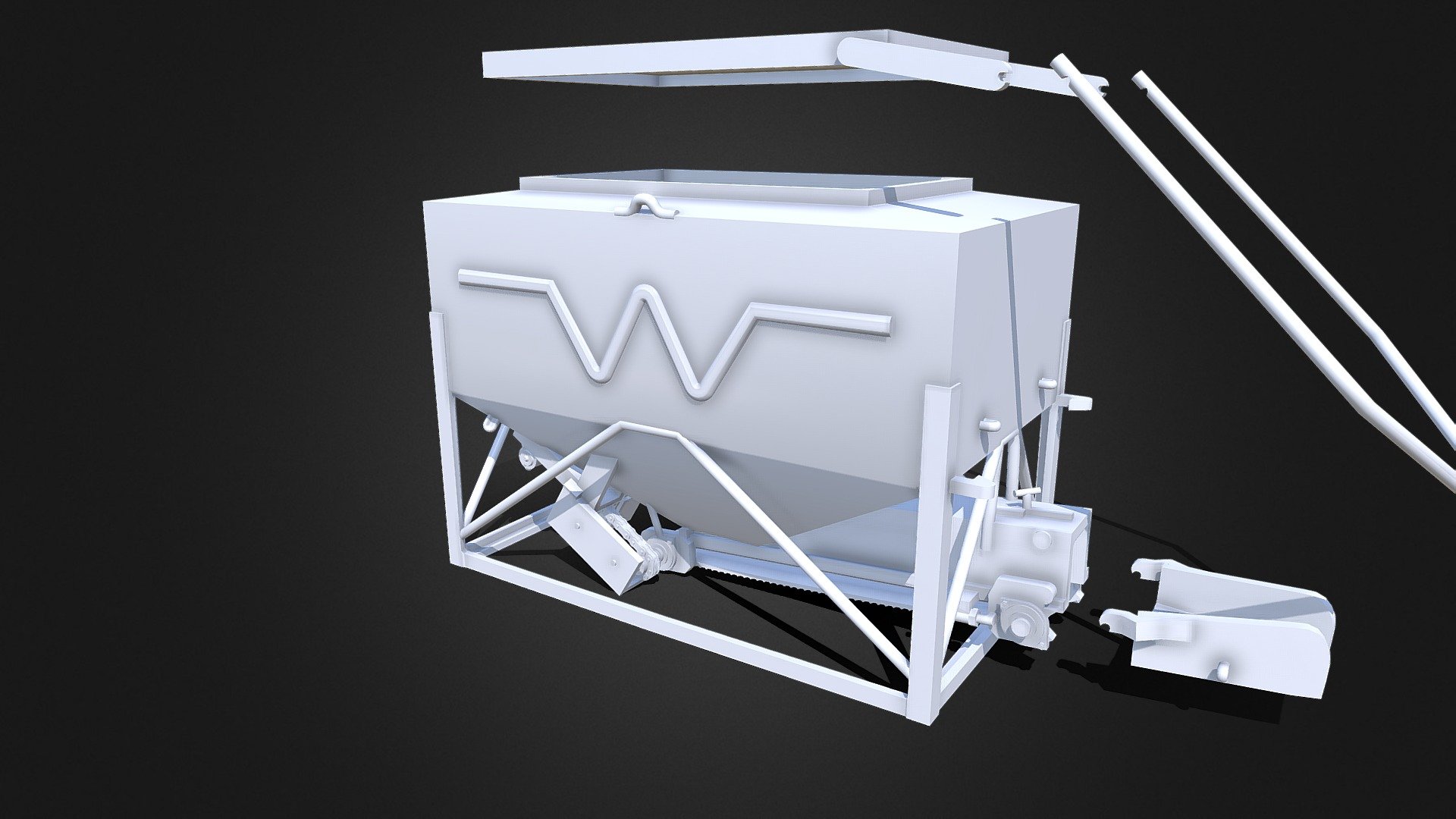 Welker #2000 Portable Cattle Feeder - 1/64 Scale - 3D model by Will ...