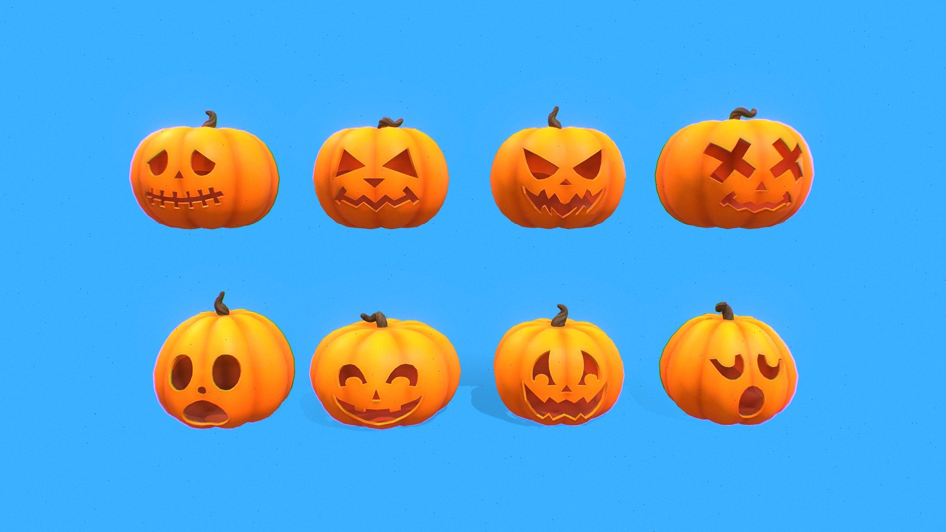 Halloween Pumpkin - 3D model by Lokiana (@lokiana.art) [3b85c13 ...