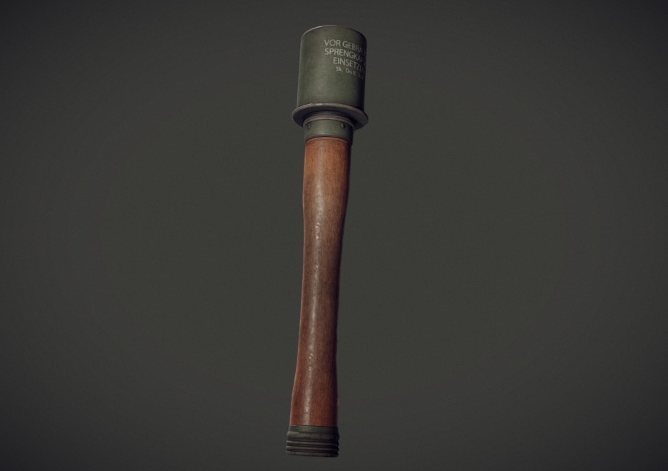 World War II Model 24 Grenade - 3D model by adambrumbrum [3b899a0 ...