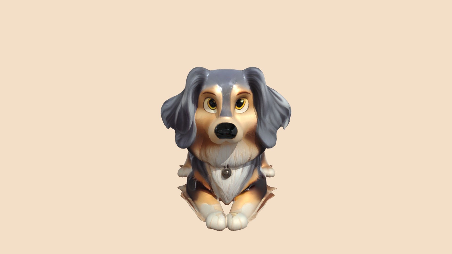 Cartoon dog with big eyes - 3D model by leandro.nagata [3b98b9d ...