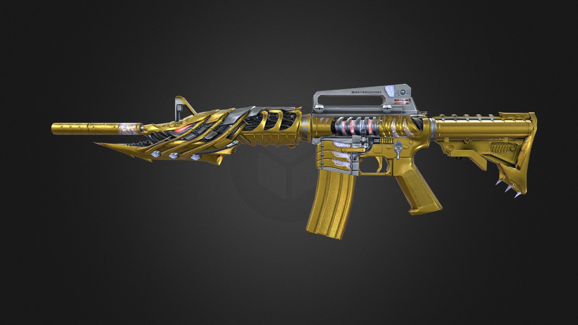 CrossFire's M4A1 S Born Beast Imperial Gold - 3D model by AlxDemento ...