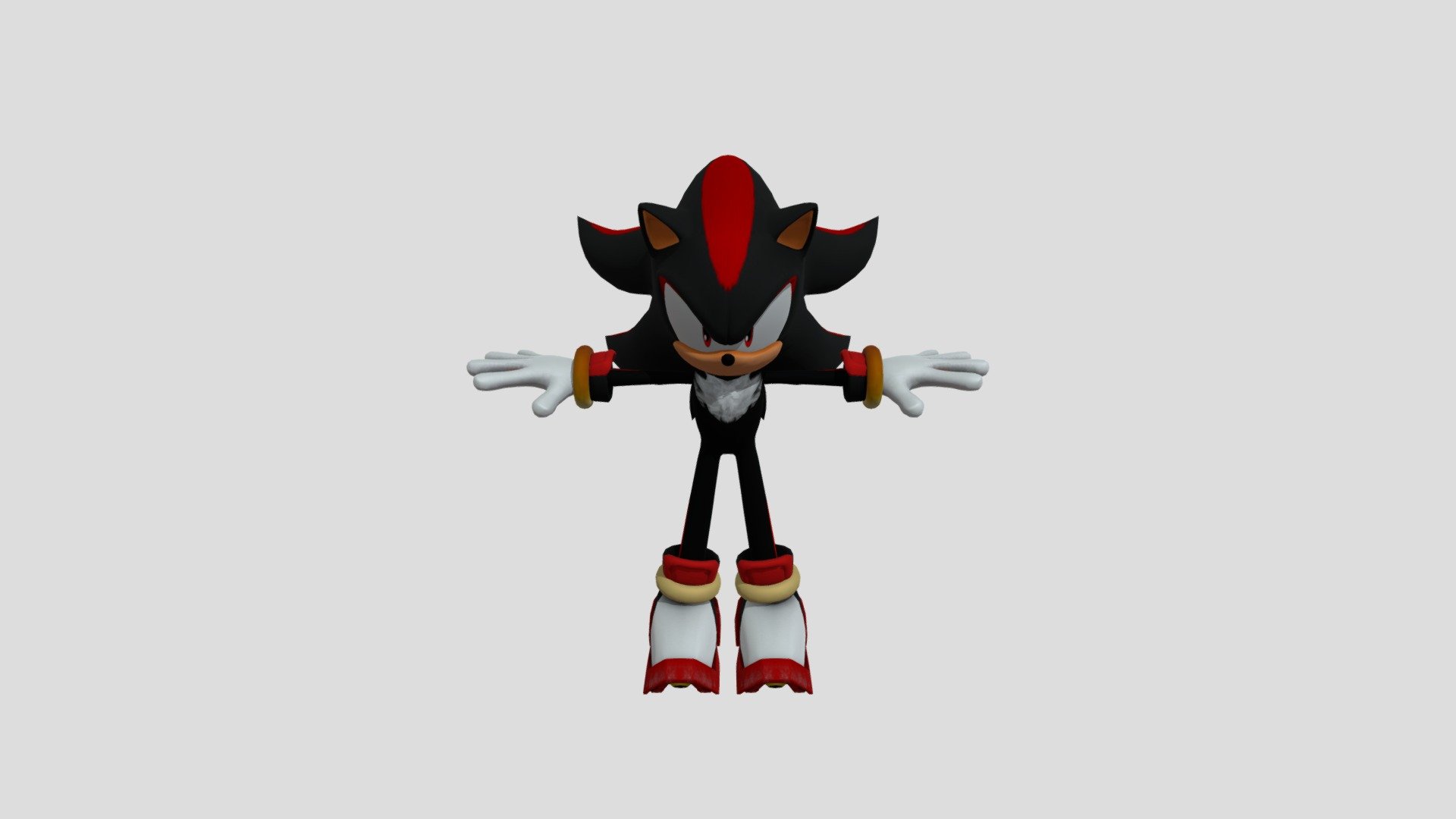 Shadow the Hedgehog model (NO EYELIDS VER.) - 3D model by Sonic the ...