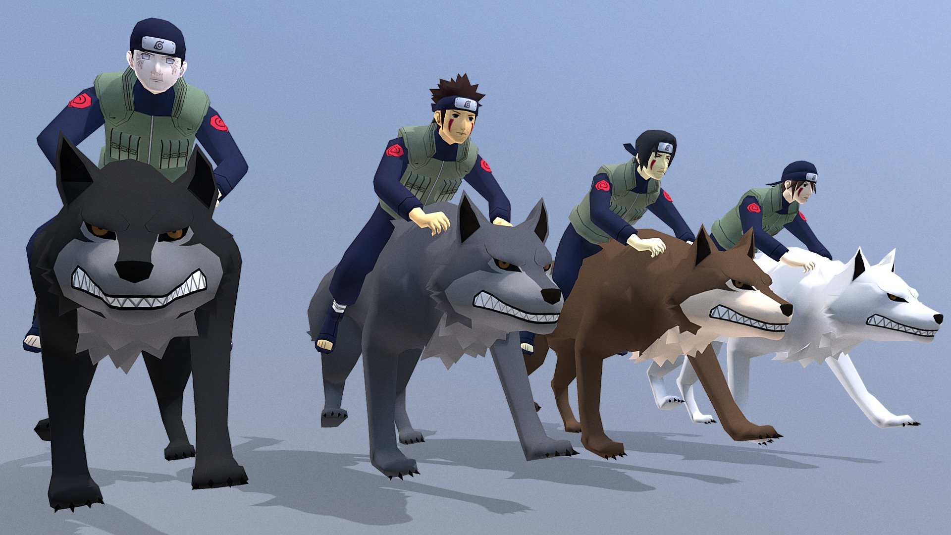Hidden Leaf Ninja Dogs Pbr Fbx - 3D model by NSA DARPA SQL Injection ...