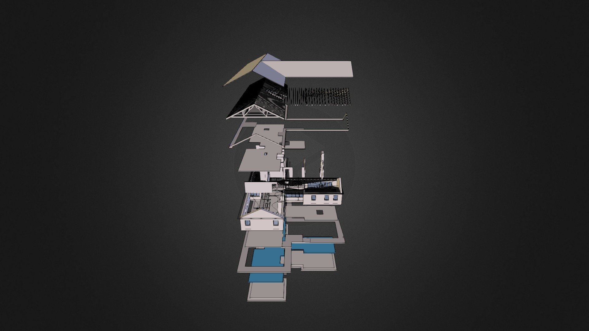 House 01 Exploded - 3D model by CathalG (@limerick) [3baf4c4] - Sketchfab