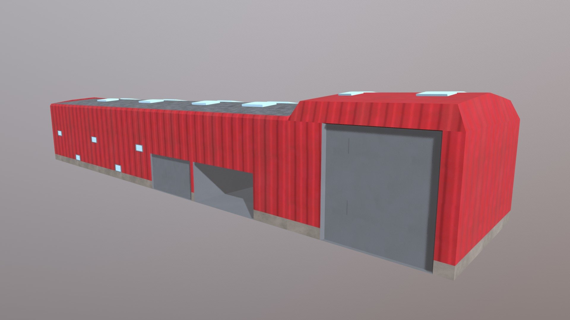 Low Poly harbour storage building + firestation - 3D model by ...