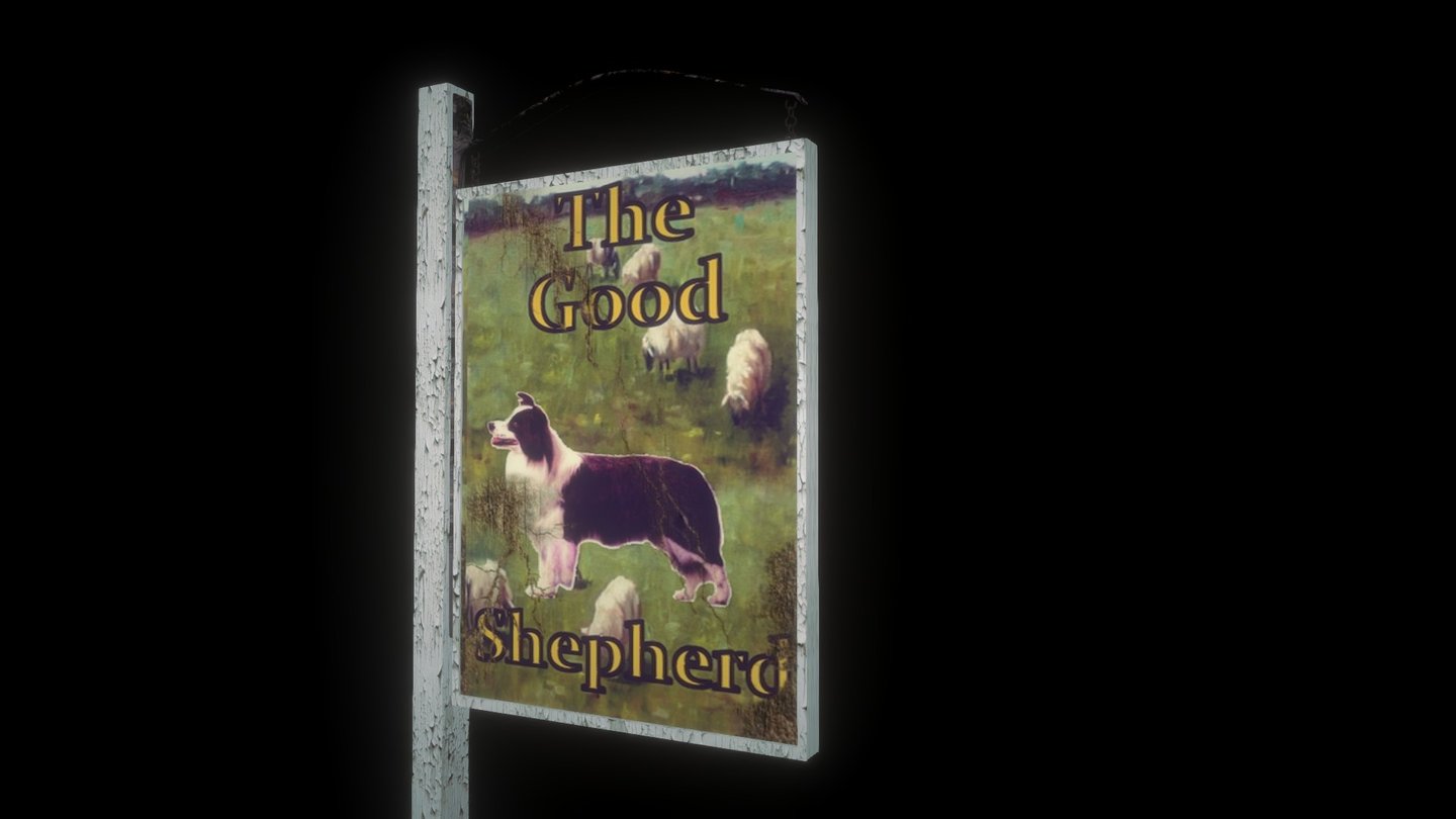 Pub Sign, The Good Shepherd - Download Free 3D model by Mike Rowley ...
