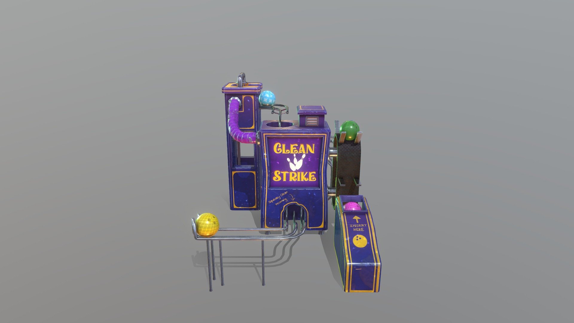 Clean Strike - Bowling Ball Cleaning Machine - 3D model by PhantomCode ...